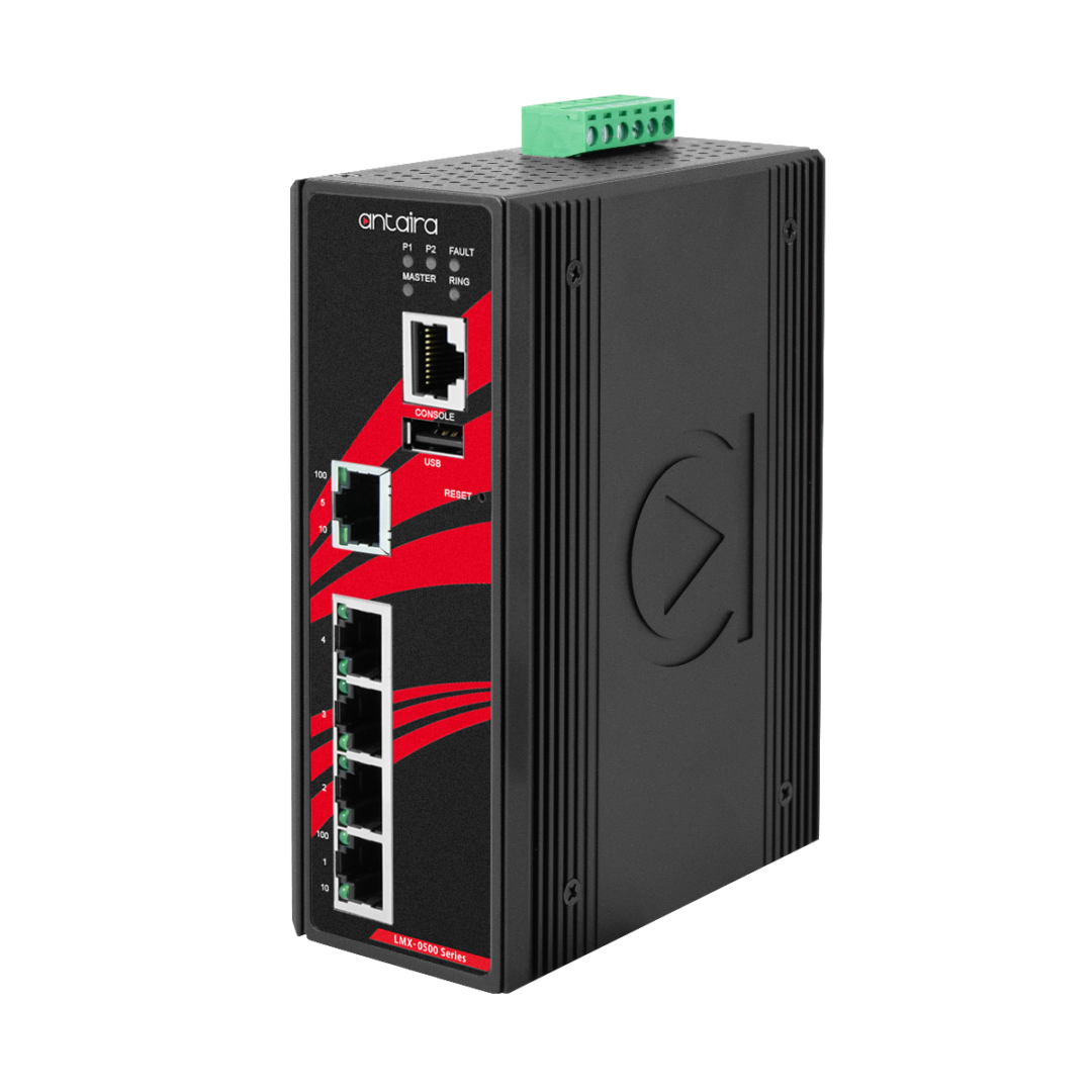 Antaira LMX 0500 V2 5 Port Industrial Light Layer 3 Managed Ethernet